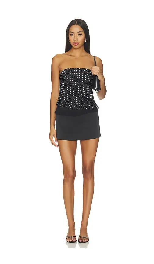 With Jéan Priya Corset Top In Black & White