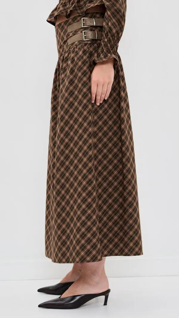 HOUSE OF SUNNY Check Buckle Skirt