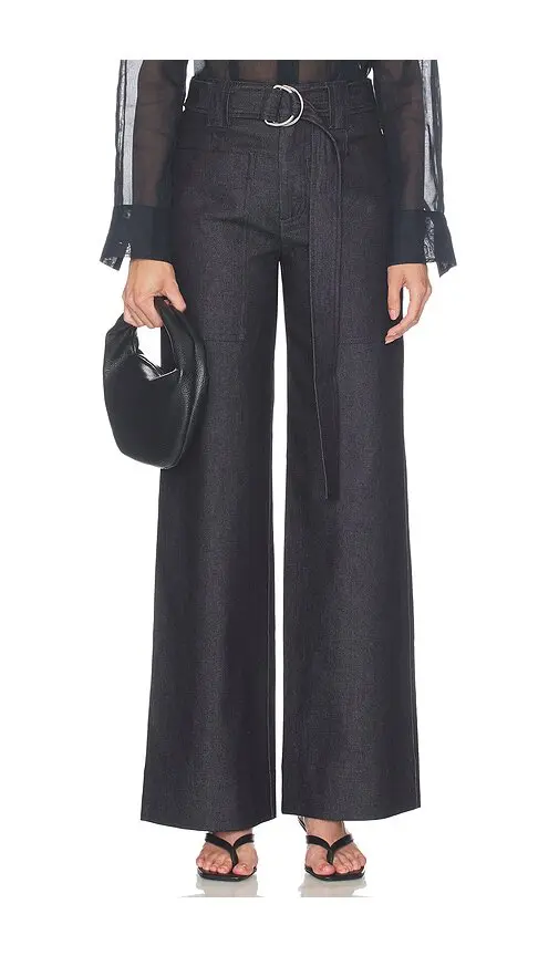 Proenza Schouler White Label Lina Pant In Navy - Indigo