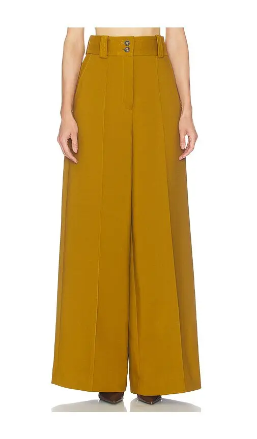 Zimmermann Valiant Wide Leg Pant In Green
