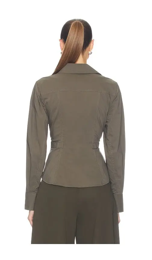 Simkhai Loriel Belted Shirt In Army