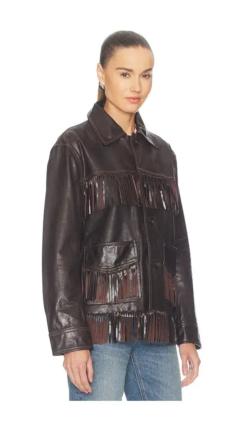 Polo Ralph Lauren Leather Fringe Jacket