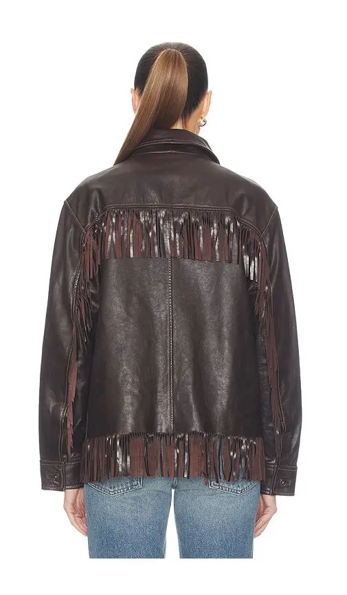 Polo Ralph Lauren Leather Fringe Jacket