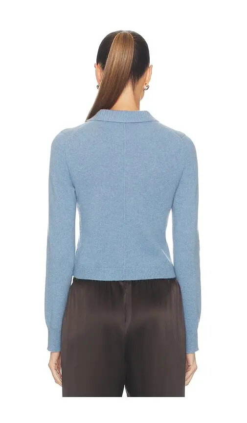 Simkhai Constance Long Sleeve Polo In Baby Blue