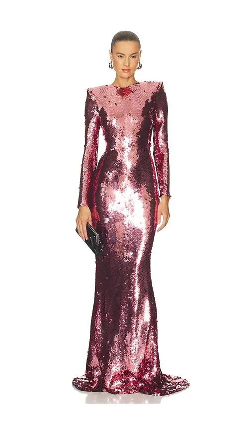 ZHIVAGO The Past Returns Gown Sequined Maxi Dress