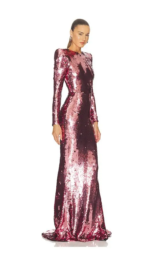 ZHIVAGO The Past Returns Gown Sequined Maxi Dress