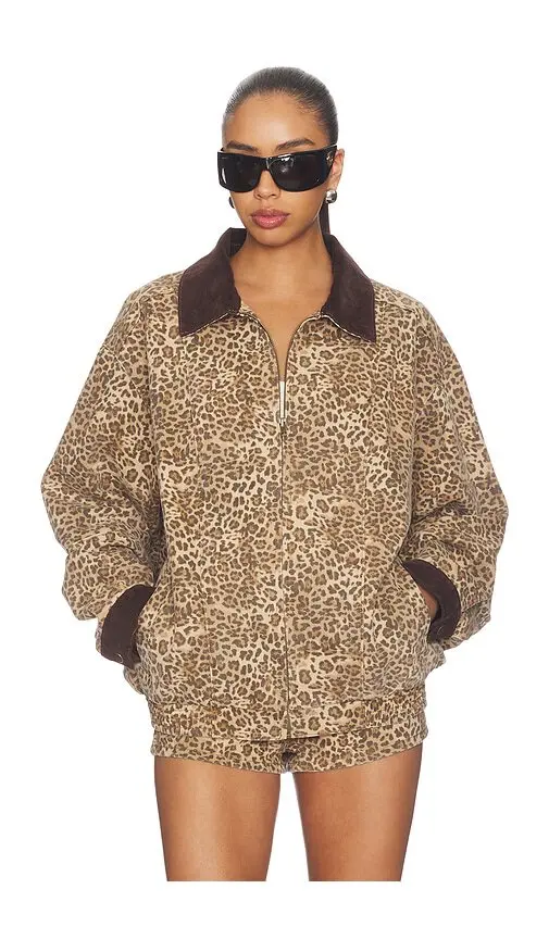Show Me Your Mumu Carter Bomber Jacket In Brown