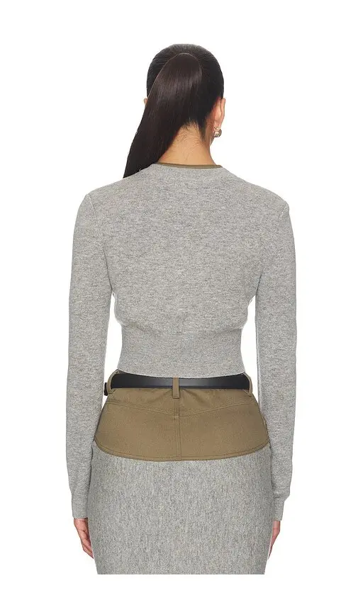 SELF-PORTRAIT Contrast Placket Cardigan