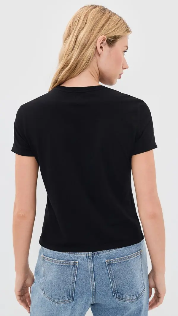 L'Agence Aileen Crew Neck Tee - Black