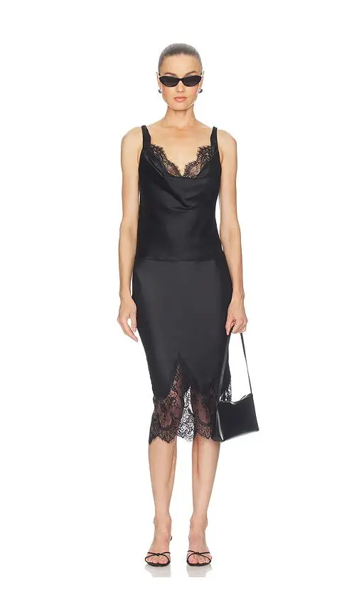 L'Agence Evadne Cowl Neck Tank
