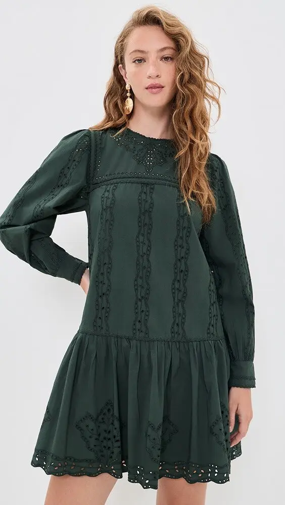 Ulla Johnson Keira Eyelet Cotton Mini Dress