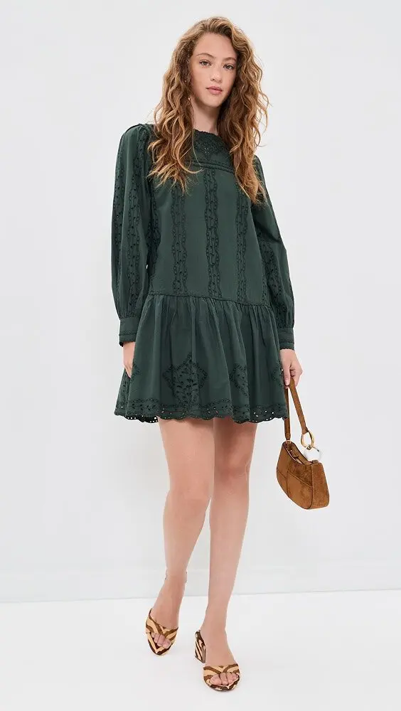 Ulla Johnson Keira Eyelet Cotton Mini Dress
