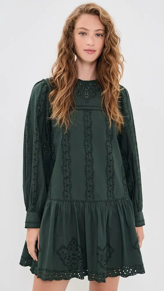 Ulla Johnson Keira Eyelet Cotton Mini Dress