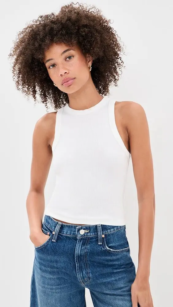 Marine Layer Lexi Rib Sun-in Crop Tank Top