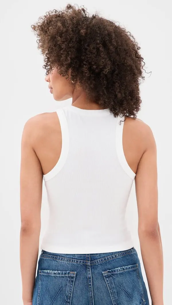 Marine Layer Lexi Rib Sun-in Crop Tank Top - White