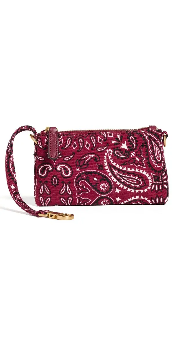 Madewell Bandana Mini Pouch Keychain - Barn Red