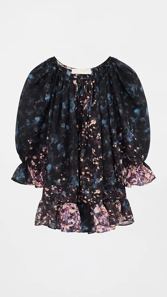 Ulla Johnson Elise Short Sleeve Silk Blouse