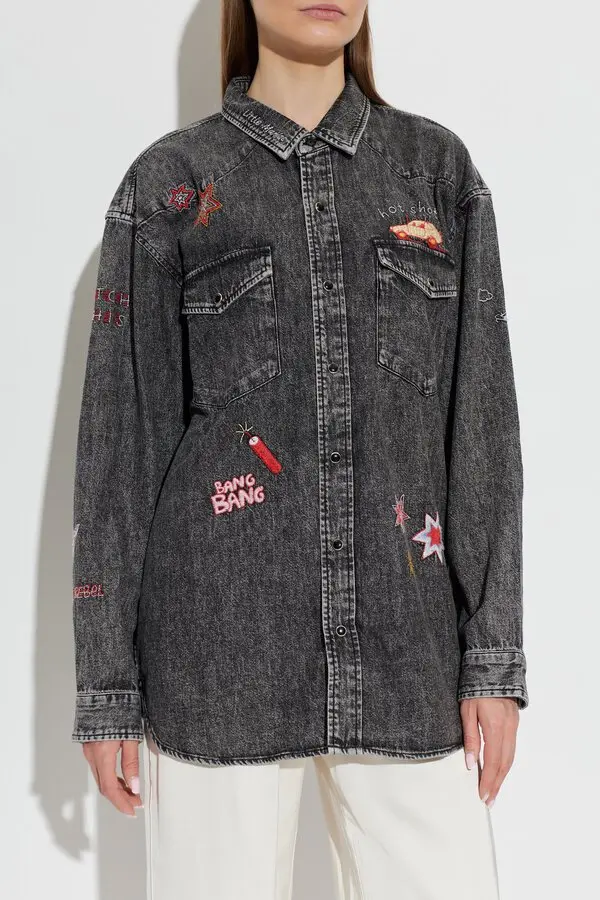 MOTHER Denim Shirt ‘the Exes And Ohs