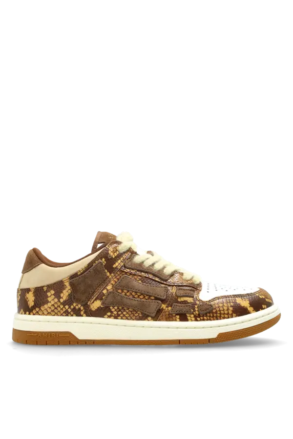 Amiri Snakeskin Effect Low Top Sneakers