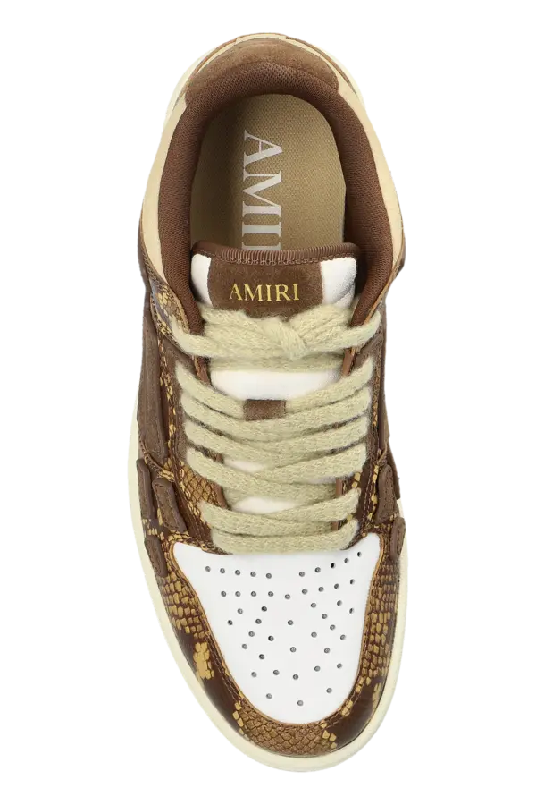 Amiri Snakeskin Effect Low Top Sneakers