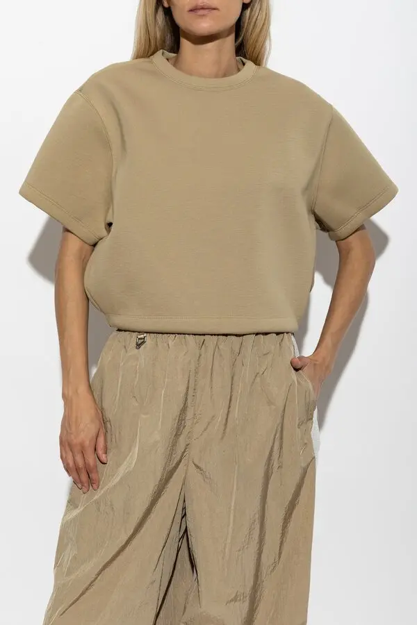 Nike Oversized T-shirt With Dropped Shoulders - Beige