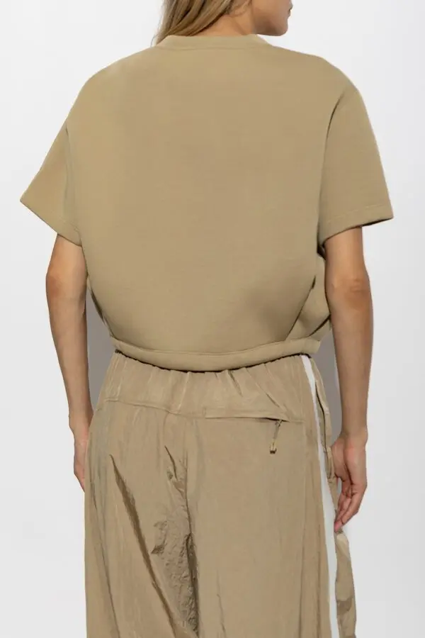 Nike Oversized T-shirt With Dropped Shoulders - Beige