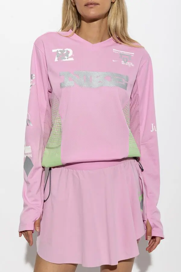 Nike Long Sleeve Technical T-shirt With Mesh Inserts
