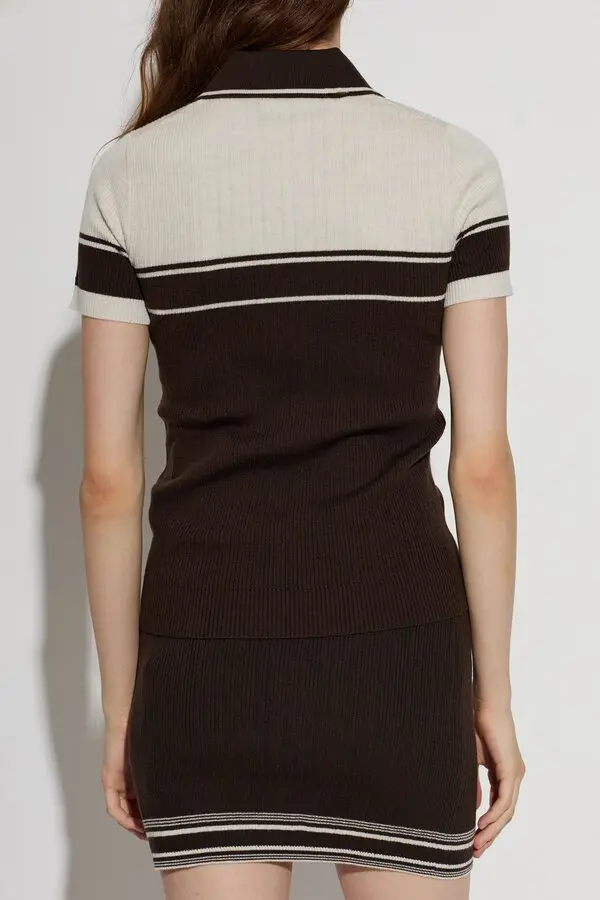 Amiri Wool Polo Shirt With Embroidered Logo