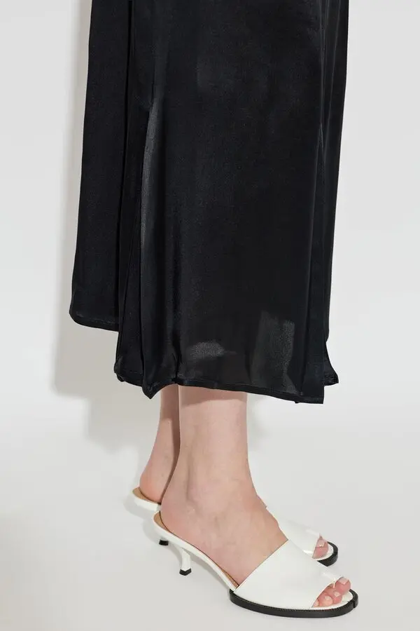 MAISON MARGIELA Leather Heeled Mules With ‘tabi’ Cut-out - White