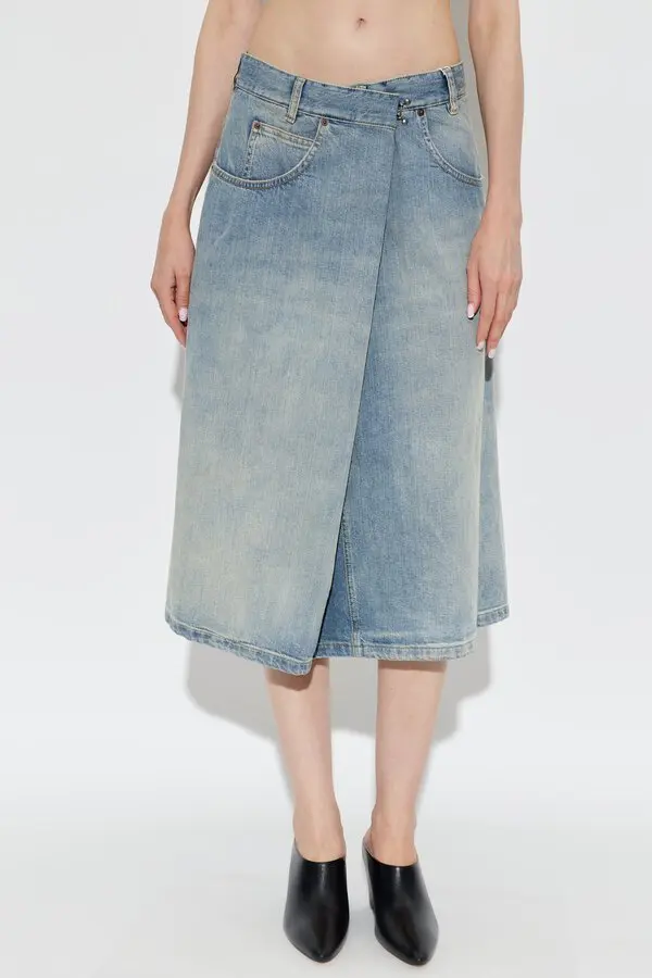 MAISON MARGIELA Flared Denim Midi Skirt