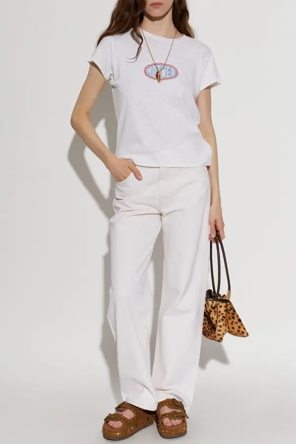 MOTHER Cotton T-shirt ‘the Lil Sinful - White