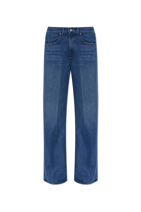 MOTHER The Mid Rise Lasso Sneak Jeans - Navy Blue