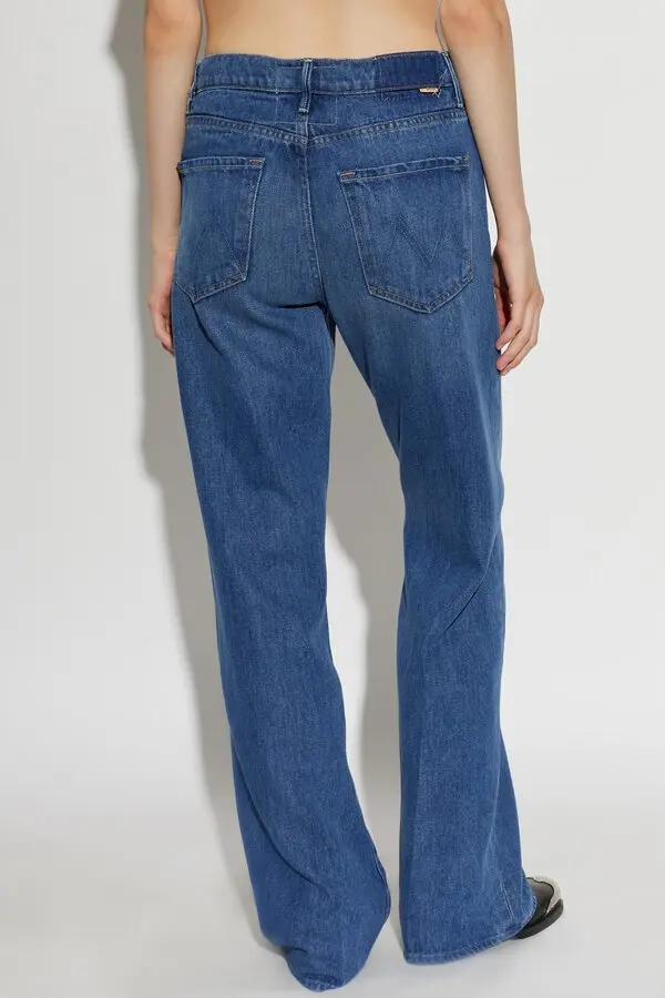 MOTHER The Mid Rise Lasso Sneak Jeans - Navy Blue