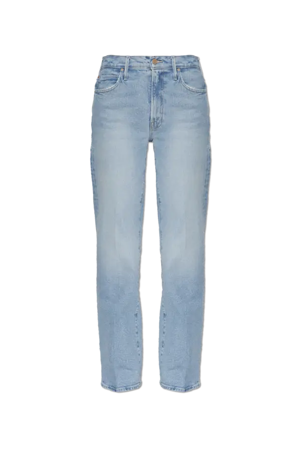 MOTHER The Kick It Jeans In Light Wash Denim - Pink