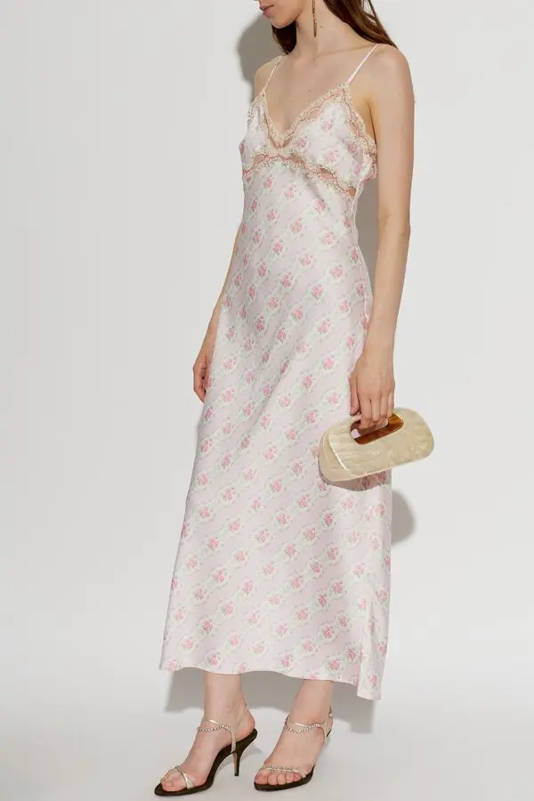 LoveShackFancy Idris’ Dress With Sewn-on Appliqués - Pink