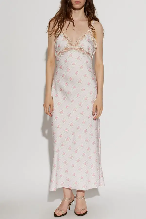 LoveShackFancy Idris’ Dress With Sewn-on Appliqués - Pink
