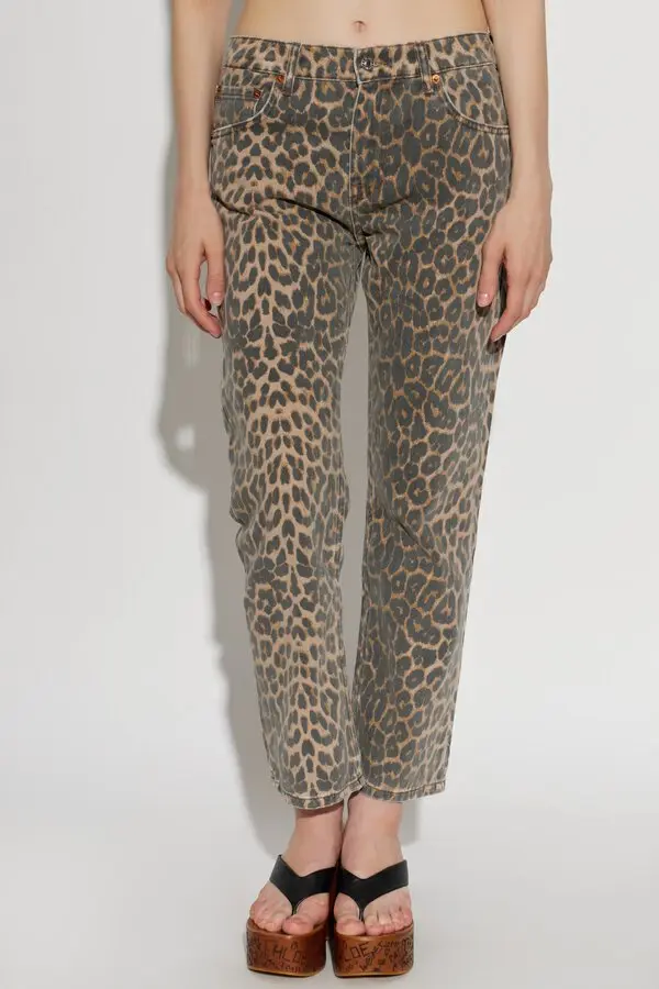 RE/DONE Animal Print Straight-leg Jeans