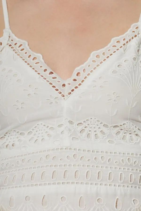 LoveShackFancy Cotton Dress ‘peppy - White