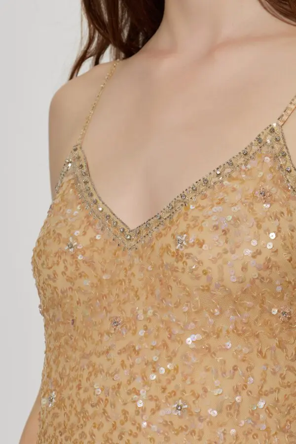 LoveShackFancy Lyrika Sequin Mini Dress