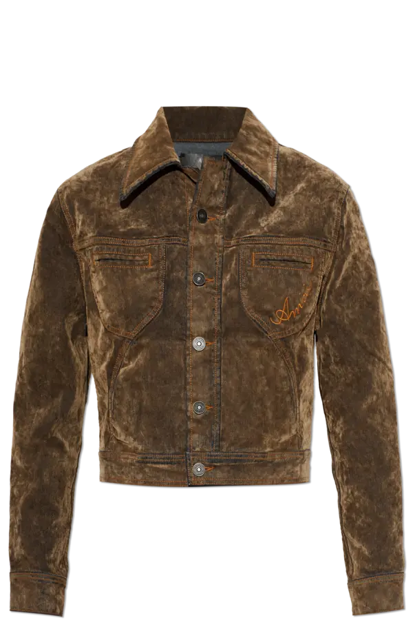 Amiri Denim Jacket With Logo