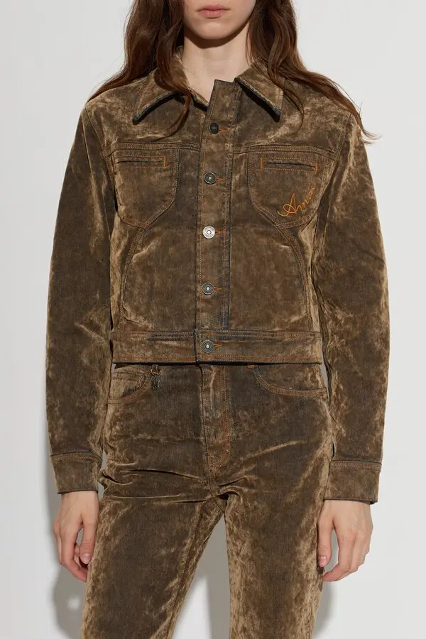 Amiri Denim Jacket With Logo