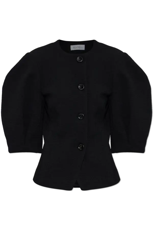 Max Mara Zero" Wool Blazer With Puffed Sleeves