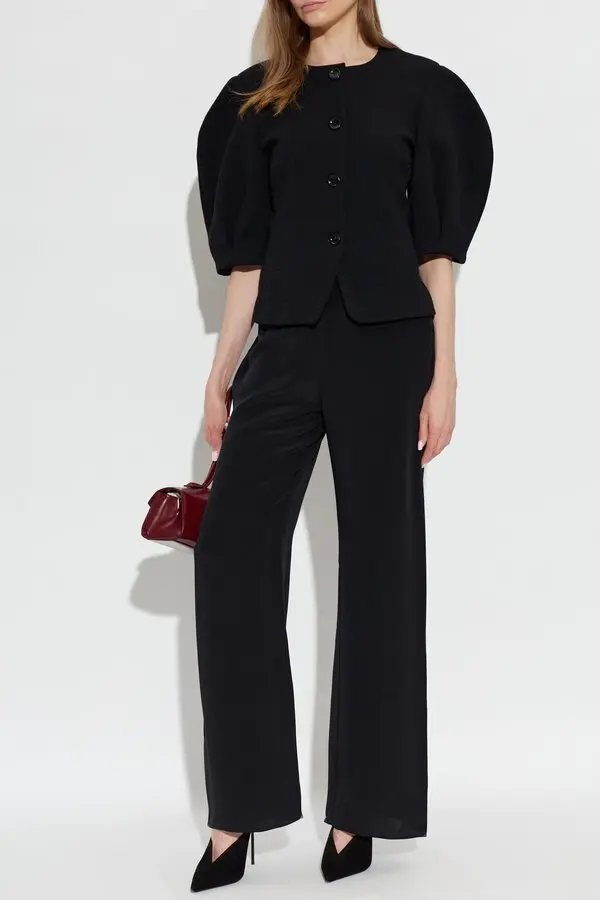 Max Mara Zero" Wool Blazer With Puffed Sleeves