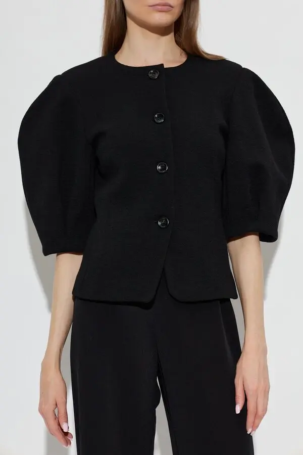 Max Mara Zero" Wool Blazer With Puffed Sleeves