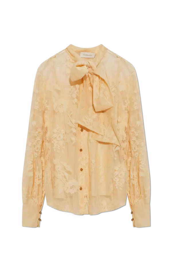 Zimmermann Lace Top With Bow