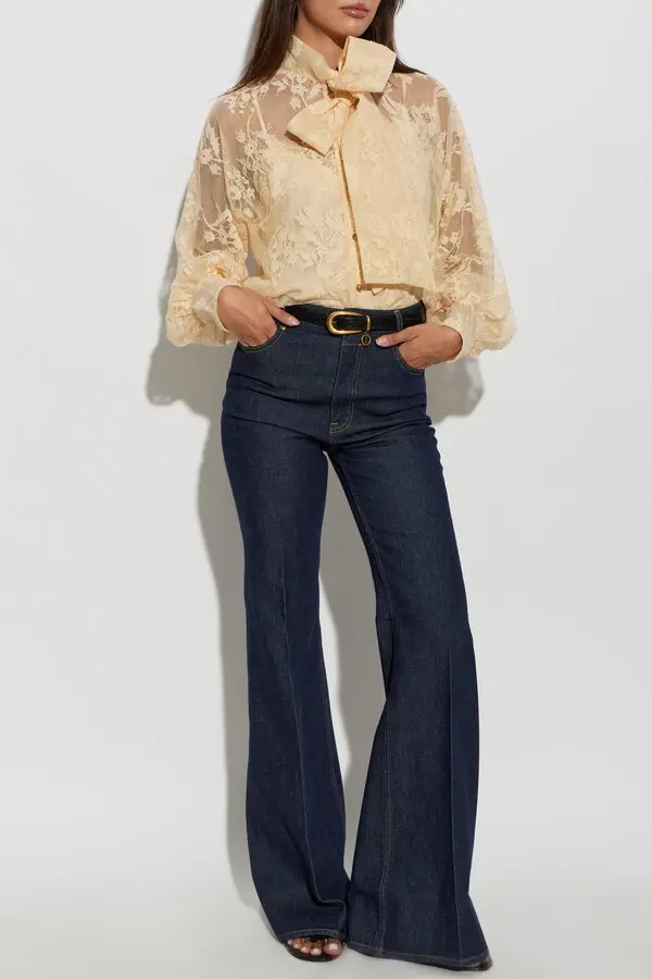 Zimmermann Lace Top With Bow