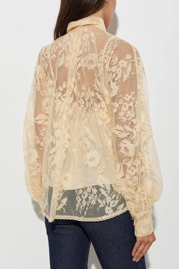 Zimmermann Lace Top With Bow