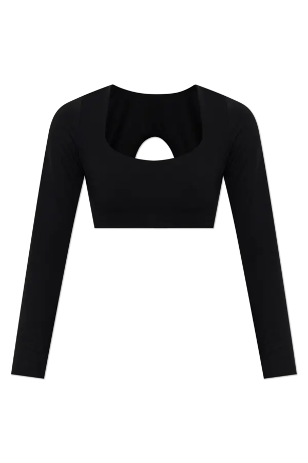 Nike Long Sleeve Cropped Top - Black
