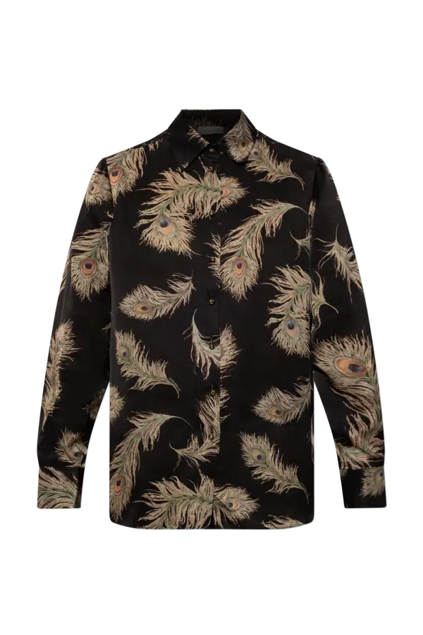 Zimmermann Silk Printed Shirt - Black