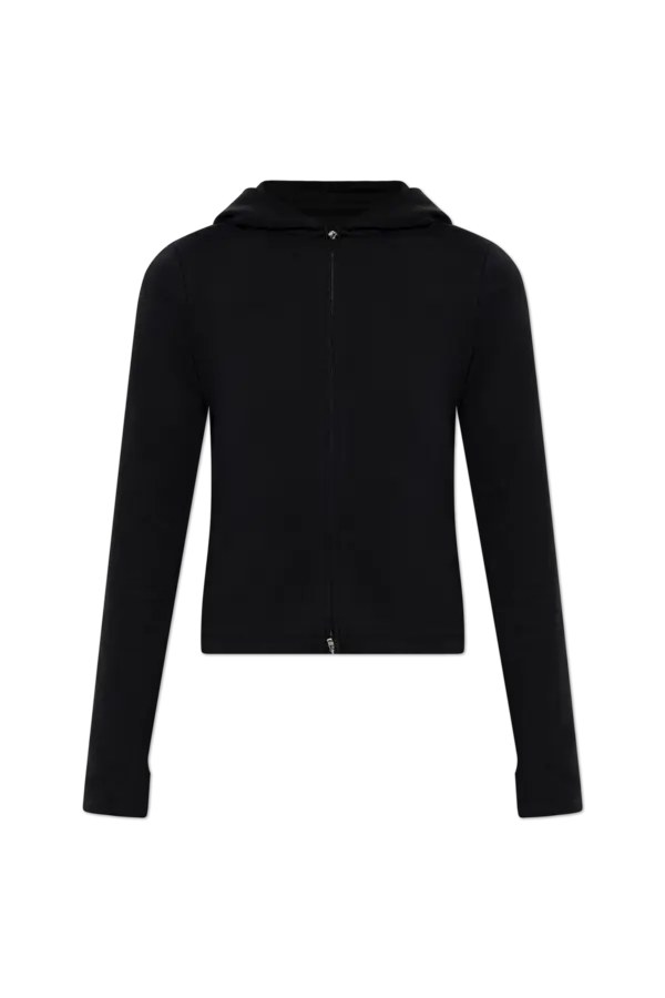 Nike Full Zip Hoodie With Embroidered Logo - Black